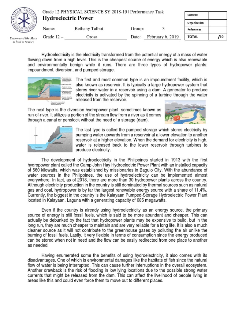 Hydroelectricity Essay | Download Free PDF | Hydroelectricity | Reservoir