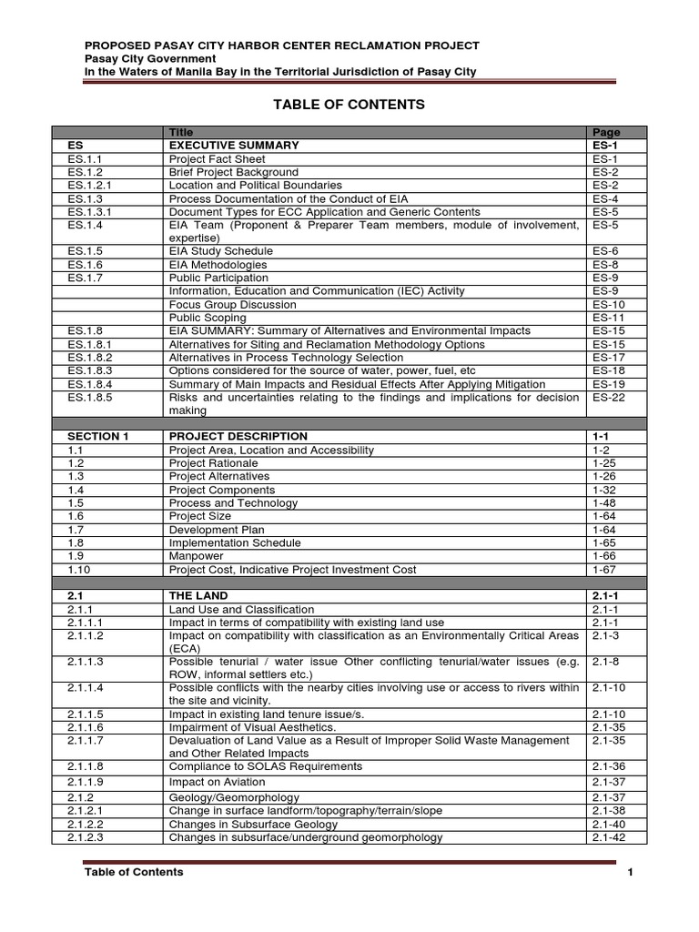 Pasay City Harbor Reclamation Project | PDF | Environmental Degradation ...
