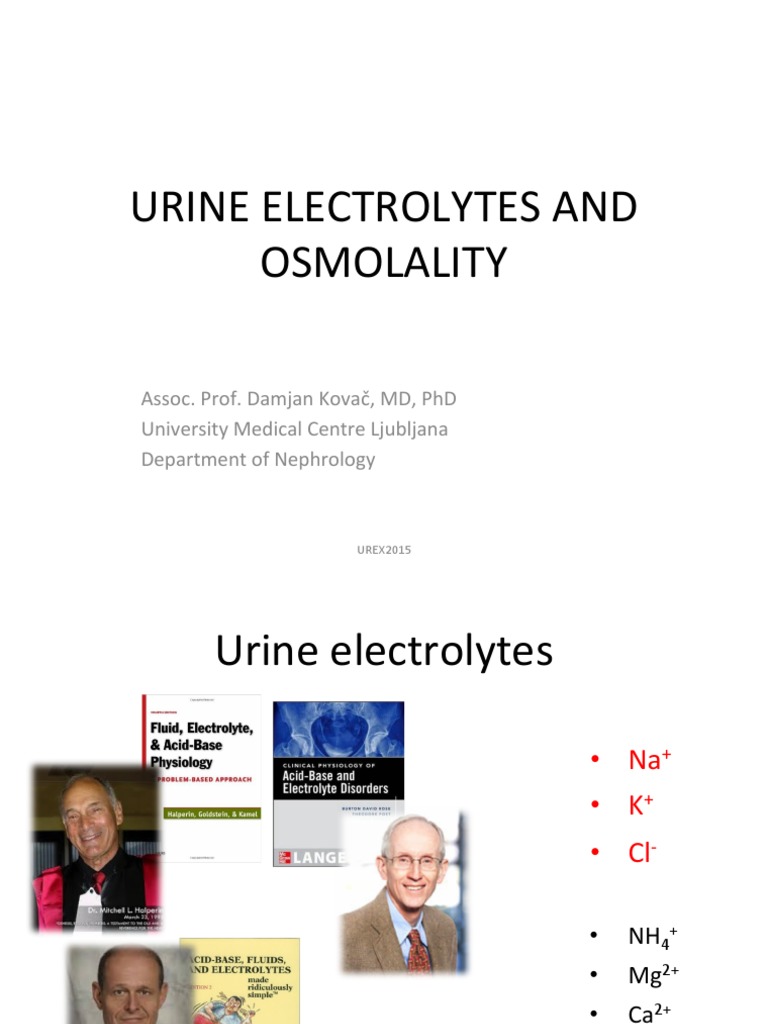 Urine Electrolytes PDF | PDF | Medical Specialties | Diseases And Disorders