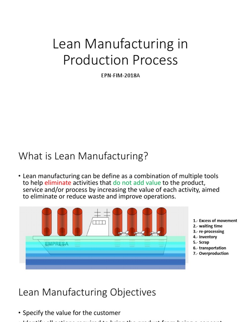 Lean Manufacturing in Production Process | PDF