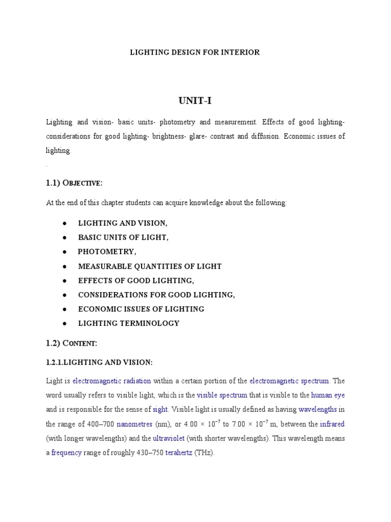 Lighting Design Material | PDF | Incandescent Light Bulb | Fluorescent Lamp