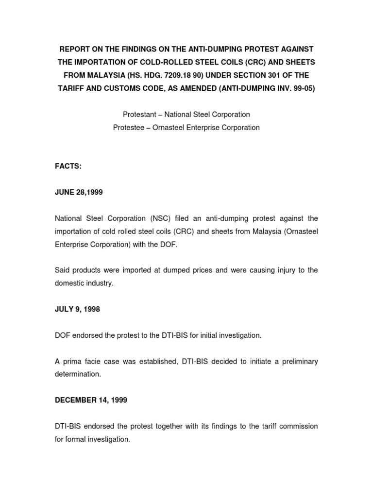 Case Study | Download Free PDF | Dumping (Pricing Policy) | Macroeconomics