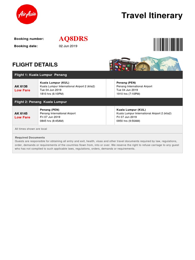 Air Asia Ticket PDF | PDF | Services (Economics) | Payments