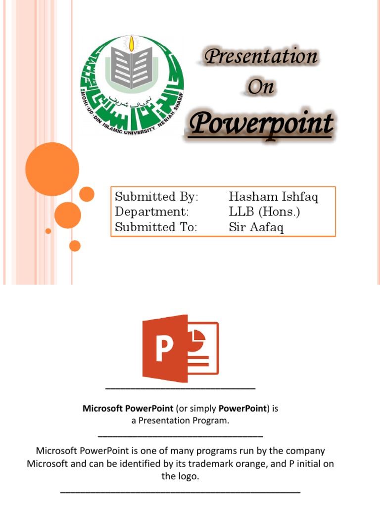 Computer Presentation | PDF | Microsoft Power Point | Application Software