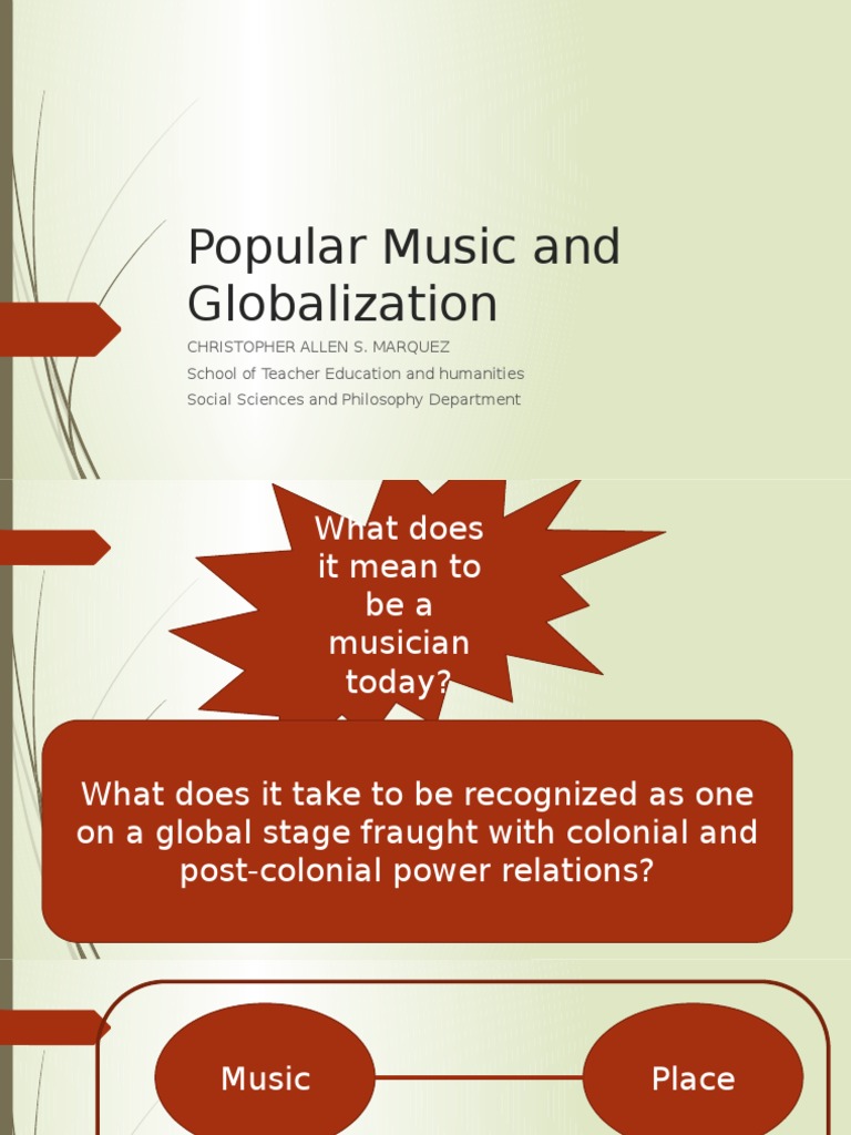 Music's Role in Globalization Dynamics | PDF | Postcolonialism | Society