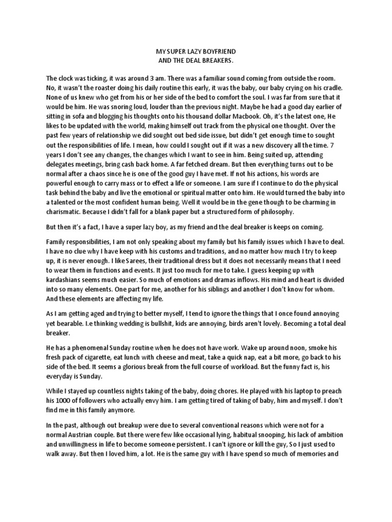 My Lazy Boyfriend | PDF