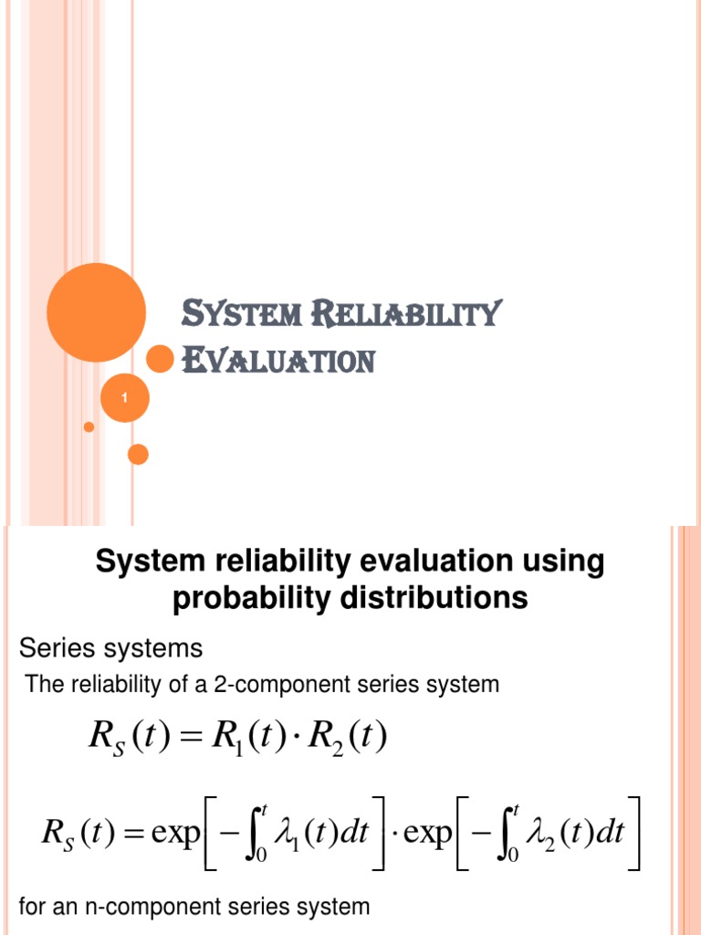 System Reliability Evaluation | PDF | Exponential Function | Reliability Engineering