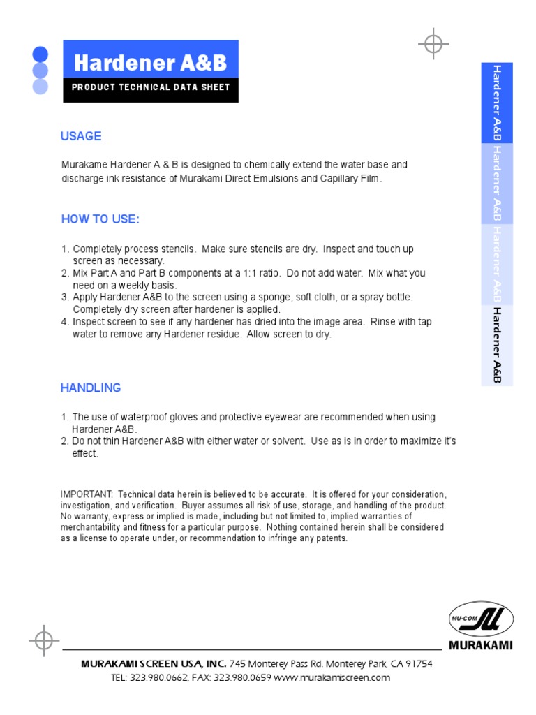 MSDS+TDS Hardener A&B PDF | PDF | Volatile Organic Compound | Carbon MSDS+TDS Hardener A&B PDF | PDF | Volatile Organic Compound | Carbon