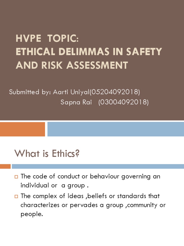 HVPE | PDF | Risk Assessment | Risk