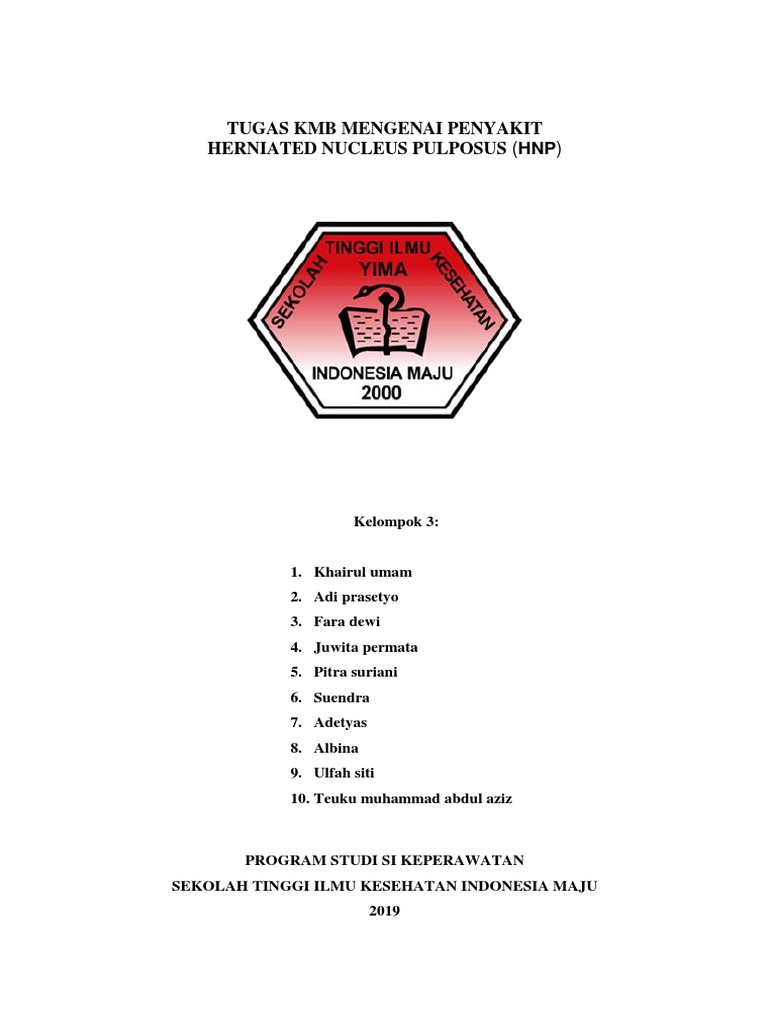 Makalah Penyakit Hernia Nukleus Pulposus (HNP) | PDF