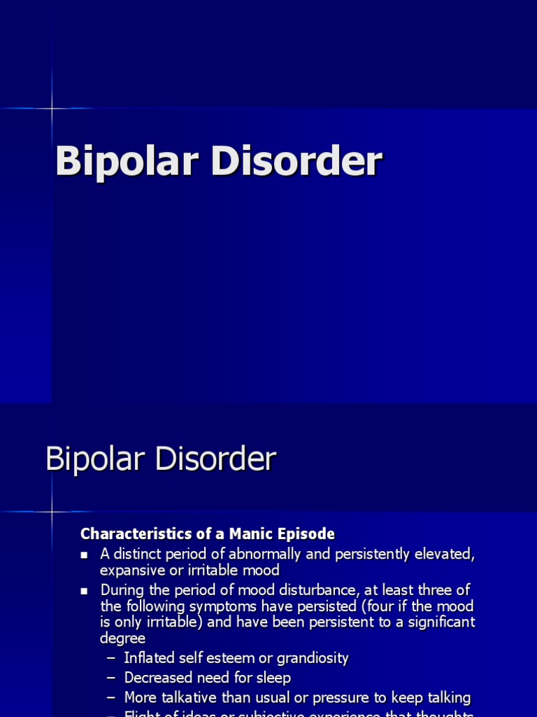 bipolar powerpoint.ppt | Mania | Bipolar Disorder