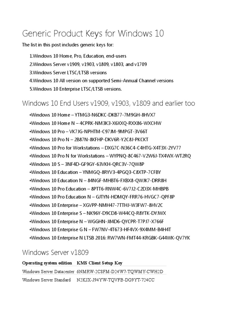 Windows 10 1803 Product Key: Không Thể Thiếu Cho Việc Cài Đặt