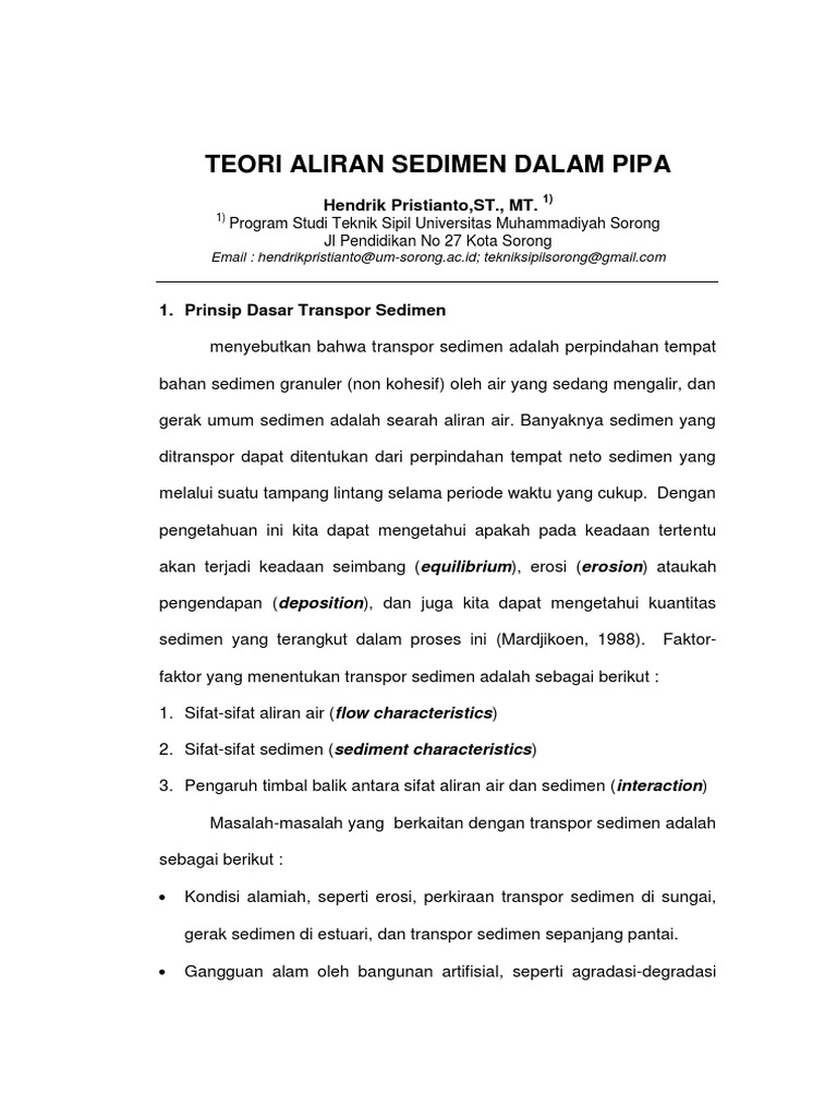 Teori Aliran Sedimen Dalam Pipa-2018-05-05t16 - 55 - 14.315Z PDF | PDF