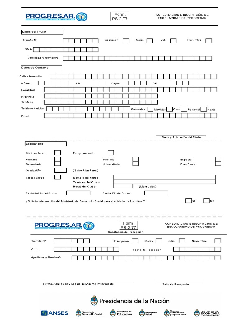Formulario de Escolaridad PDF | PDF | Gobierno