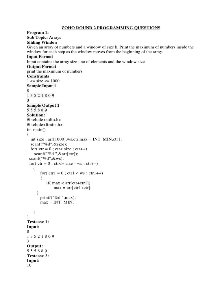 Zoho Round 2 Lp Pdf Mathematical Concepts Theoretical Computer Science