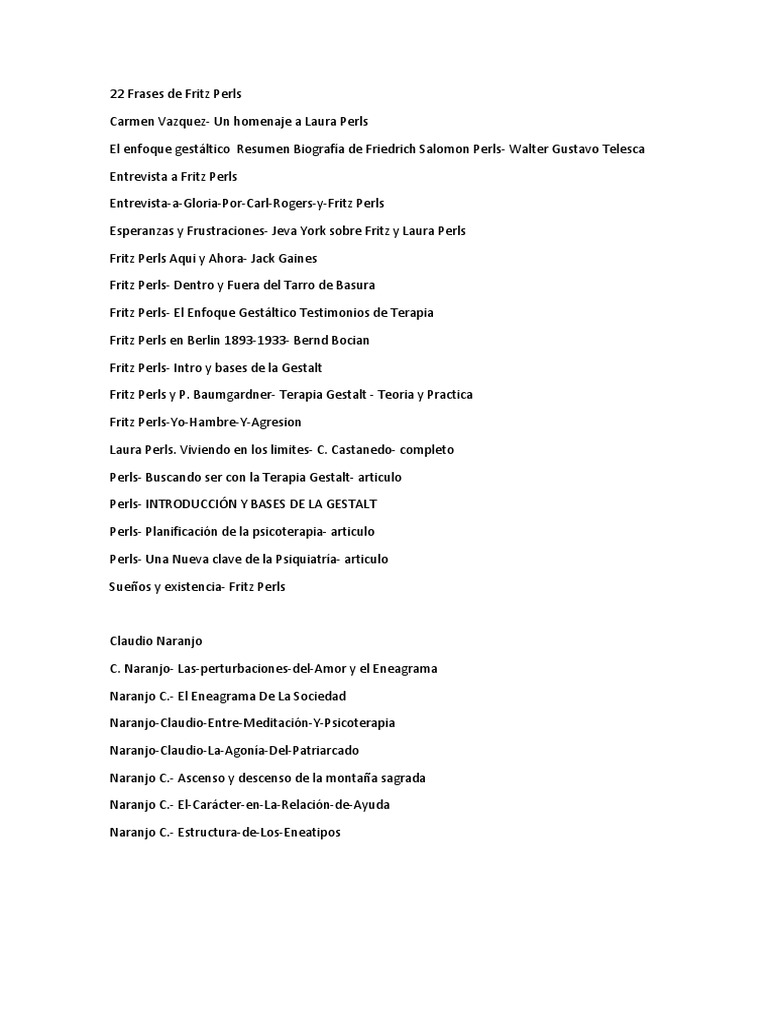 22 Frases de Fritz Perls | PDF