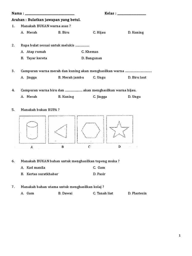 Soalan PSV Tahun 5 | PDF