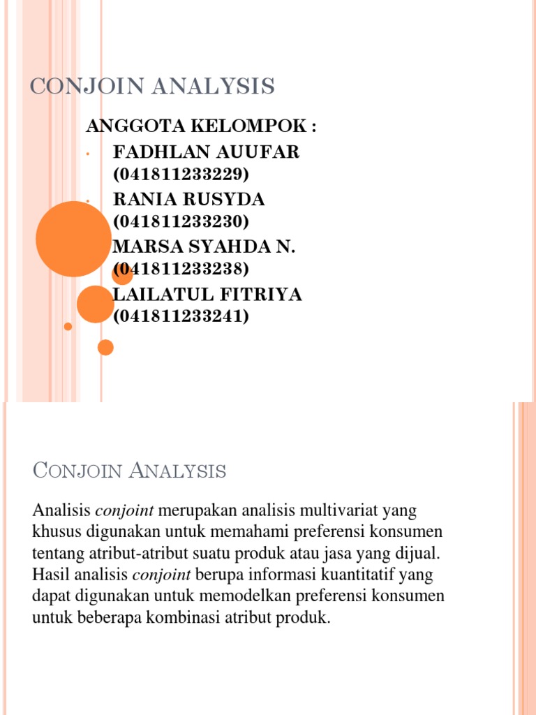 Conjoin Analysis | PDF