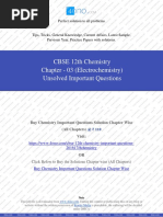 Electrochemistry PYQs Solutions Class12 | PDF | Electrochemistry | Applied And Interdisciplinary ...