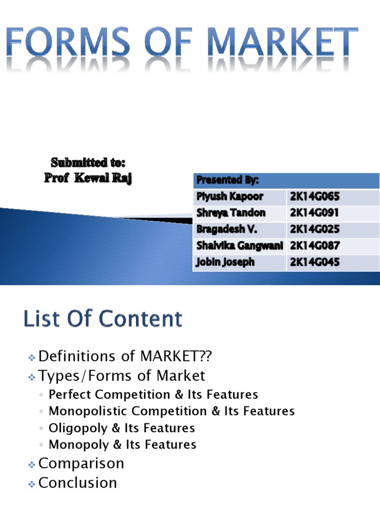 Forms of Market PDF | PDF | Monopoly | Microeconomics