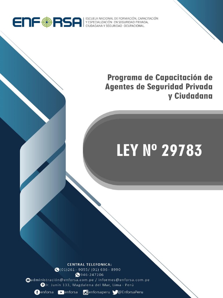 Ley #29783, Ley de Seguridad y Salud en El Trabajo y Su Reglamento PDF ...