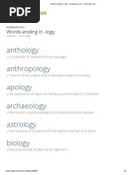 Word Root - Logy - Example Words With Sentences | PDF | Zoology | Science