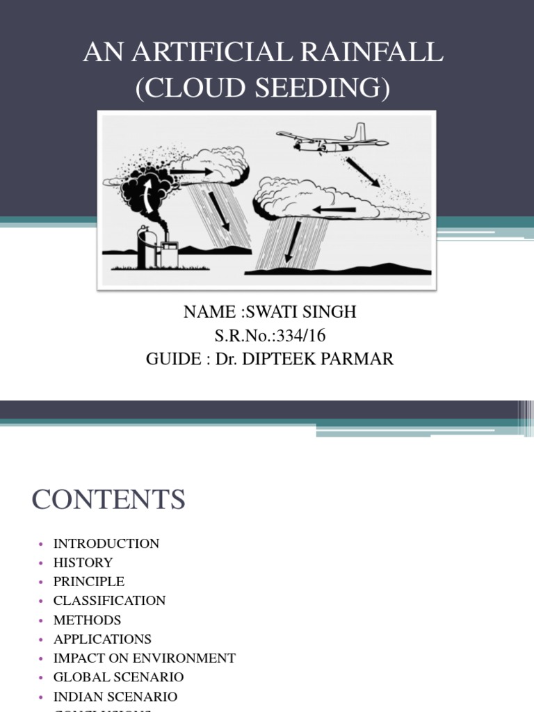 Artificial Rainfall (Cloud Seeding) | PDF | Precipitation | Phases Of ...