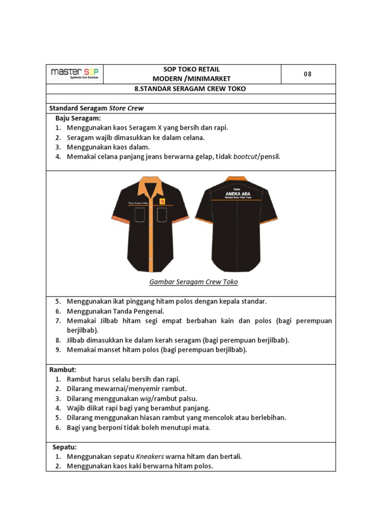 8.standar Seragam Crew Toko | PDF