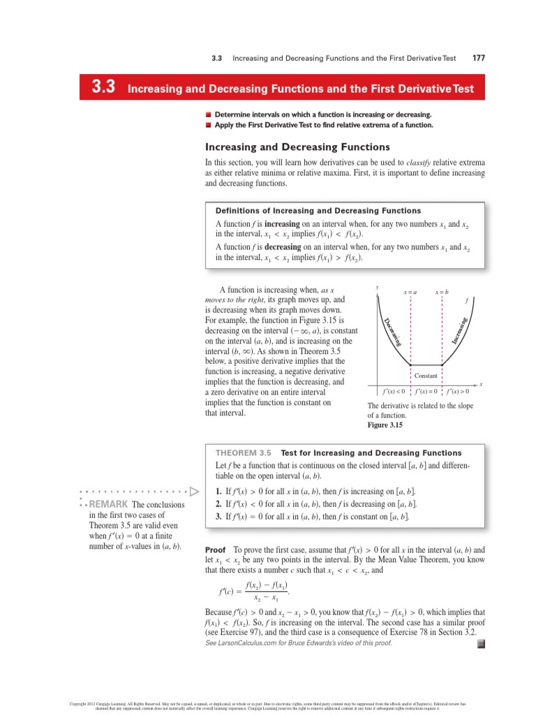 3 3 PDF | PDF | Monotonic Function | Maxima And Minima