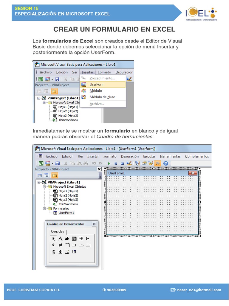 Macros Formulario PDF | PDF | Microsoft Excel | Introducciones relacionadas con la computadora