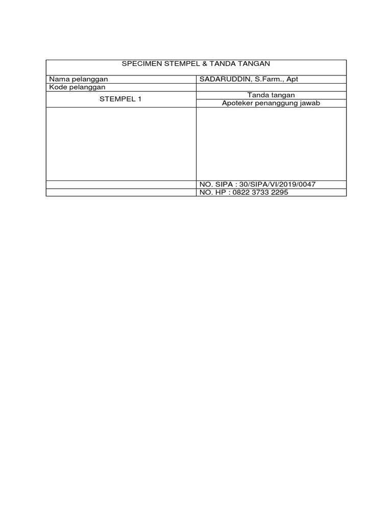 Specimen Stempel | PDF