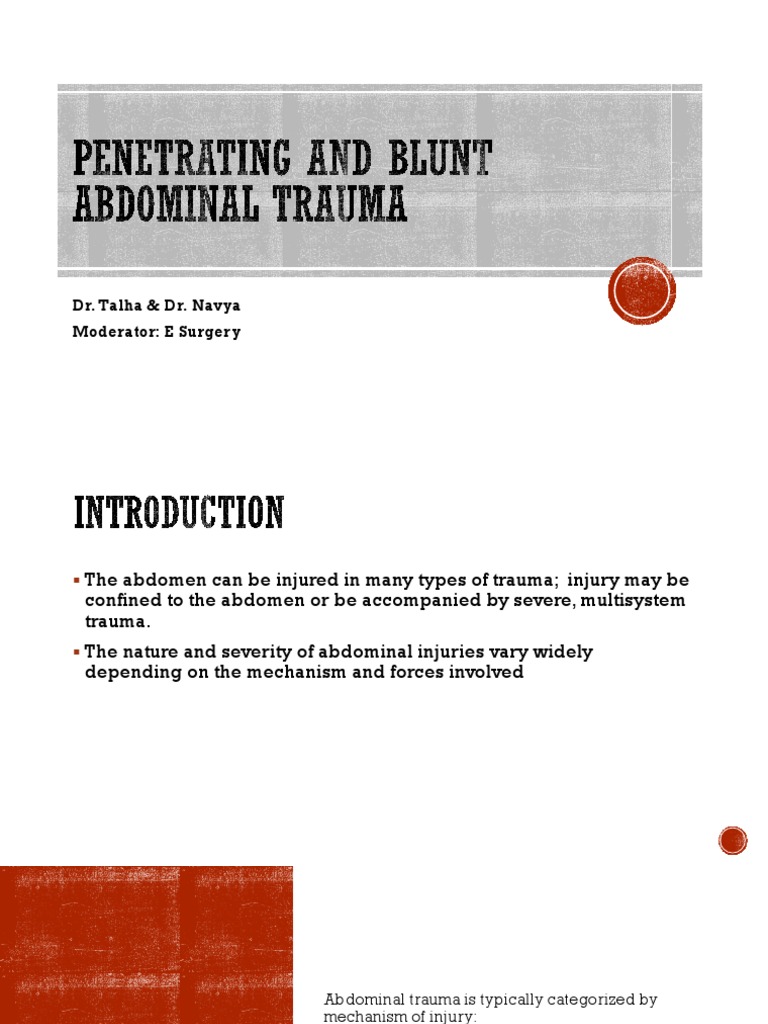 Abdominal Trauma: Types & Complications | PDF | Medical Specialties ...