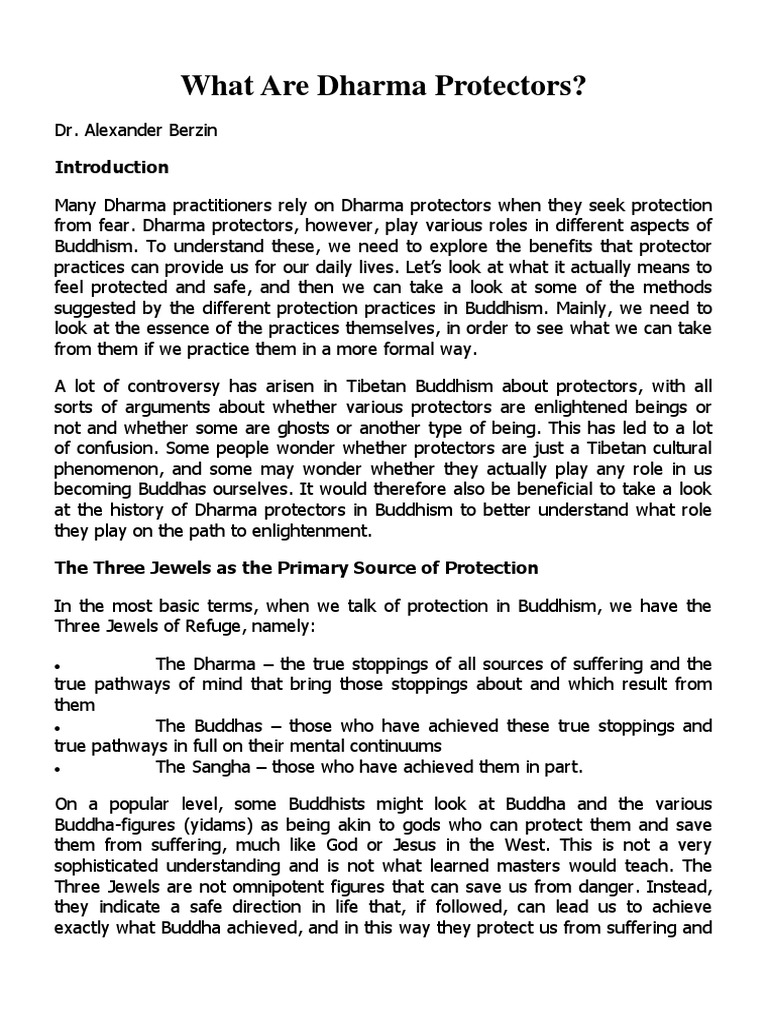 Understanding Dharma Protectors in Buddhism | PDF | Tibetan Buddhism | Devi
