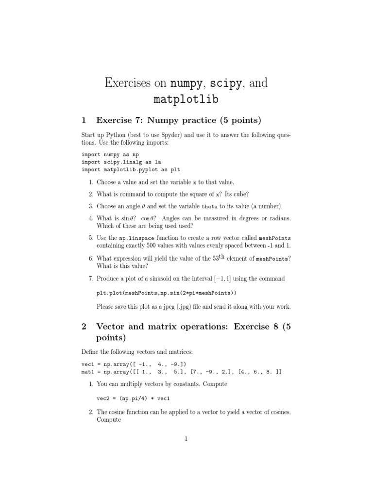 Exercises II | PDF | Matrix (Mathematics) | Mathematical Relations