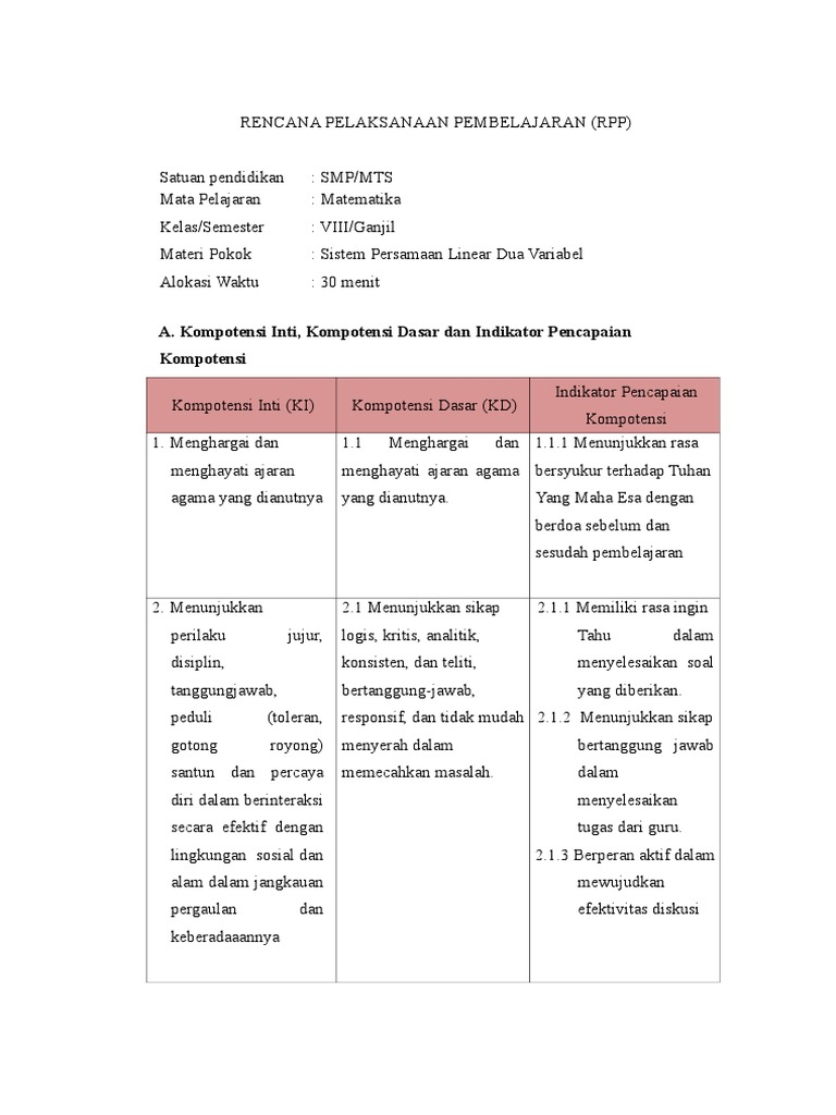 RPP Open Ended | PDF