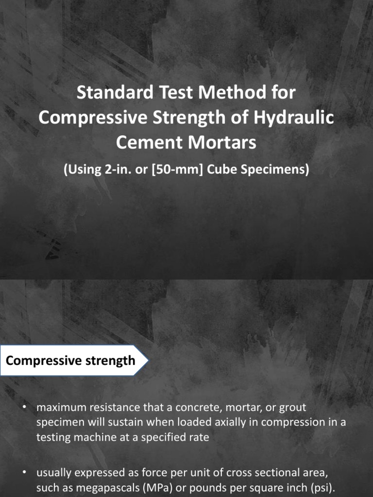 Compressive Strength | PDF | Cement | Mortar (Masonry)