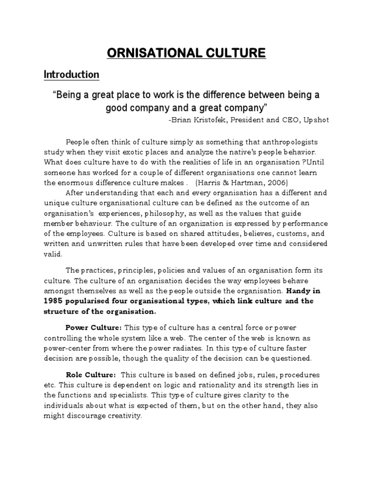 Organizational Culture IBC Assignment | PDF | Organizational Culture | Goal