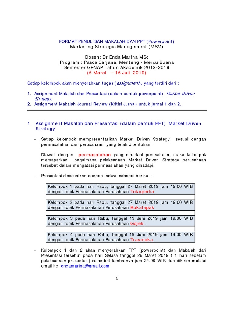 Cara Penulisan Paper Dan PPT Presentasi PDF | PDF