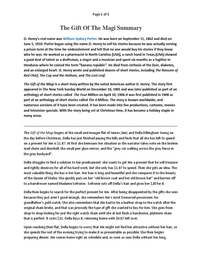 The Gift of the Magi - O'Henry | O. Henry | Free 30-day Trial | Scribd