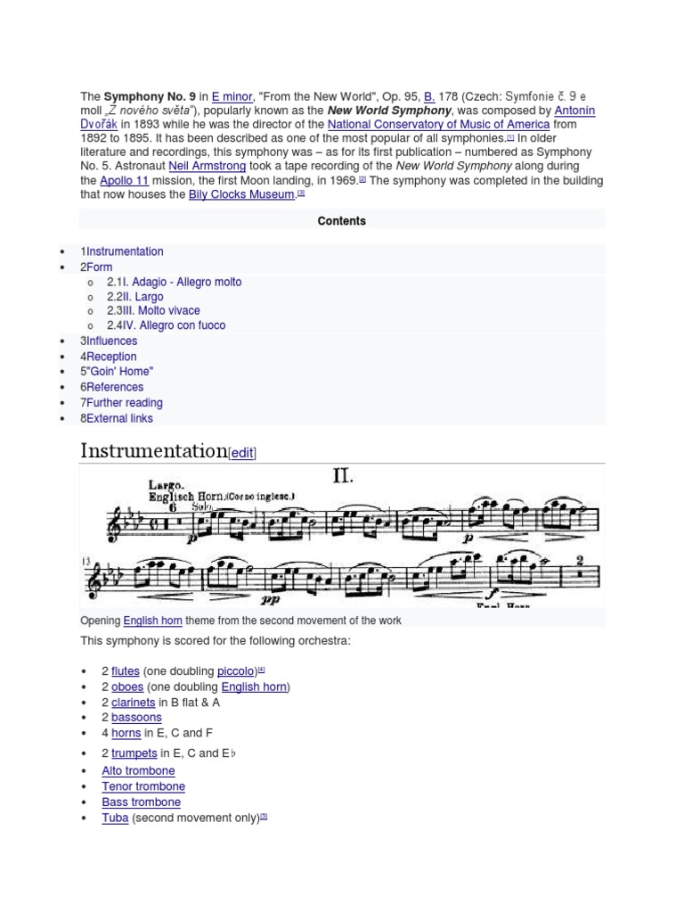 Dvorak Notes | PDF | Classical Music | Musical Compositions
