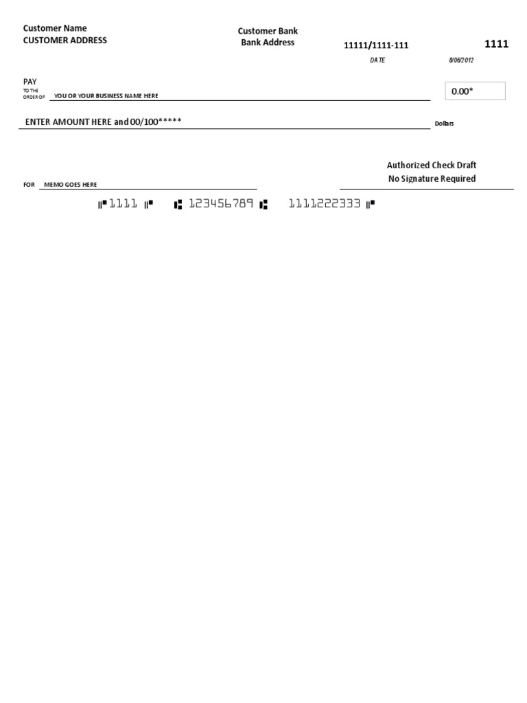 Instructions for Creating and Processing a Check Draft for Payment to a ...