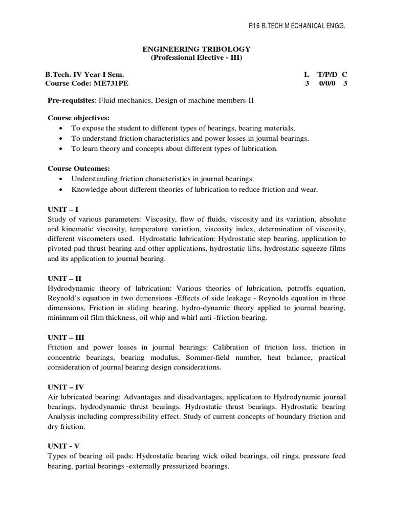 Engineering Tribology Pdf Pdf Bearing Mechanical Friction