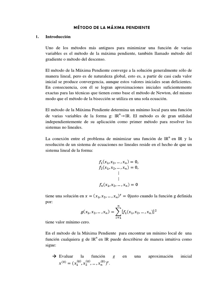 Metodo de La Maxima Pendiente | PDF | Degradado | Derivado
