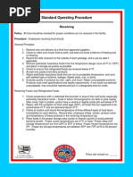 SOP Storage | PDF | Refrigerator | Shelf Life