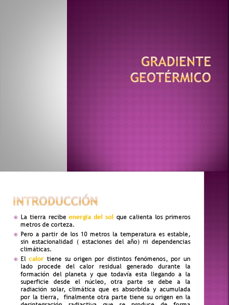 Gradiente Geotermico | PDF | Calor | Temperatura