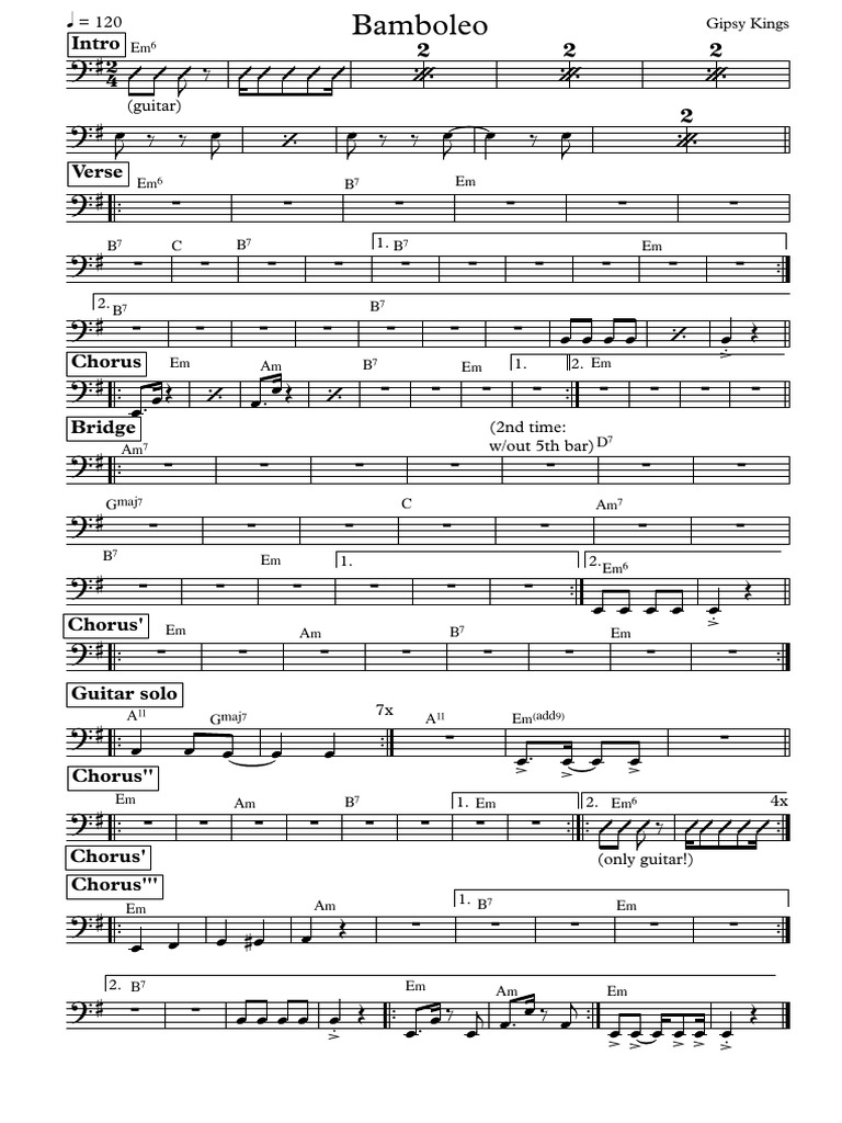 Bamboleo - Full Score | PDF