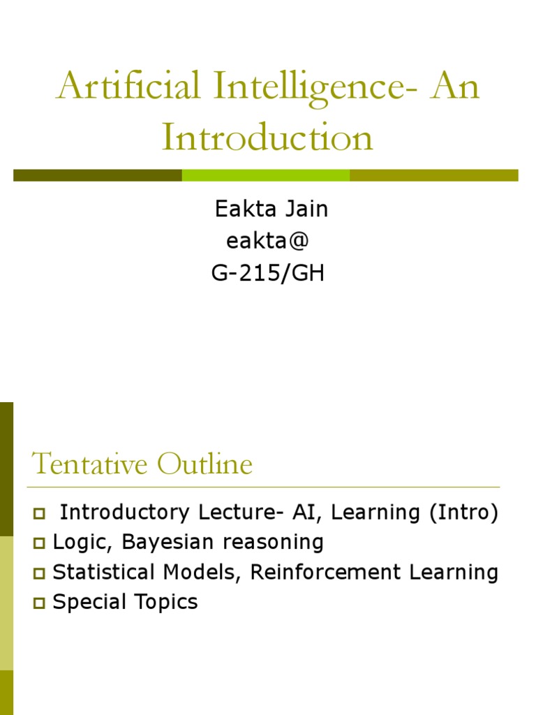 Artificial Intelligence - Introduction | PDF | Artificial Intelligence ...
