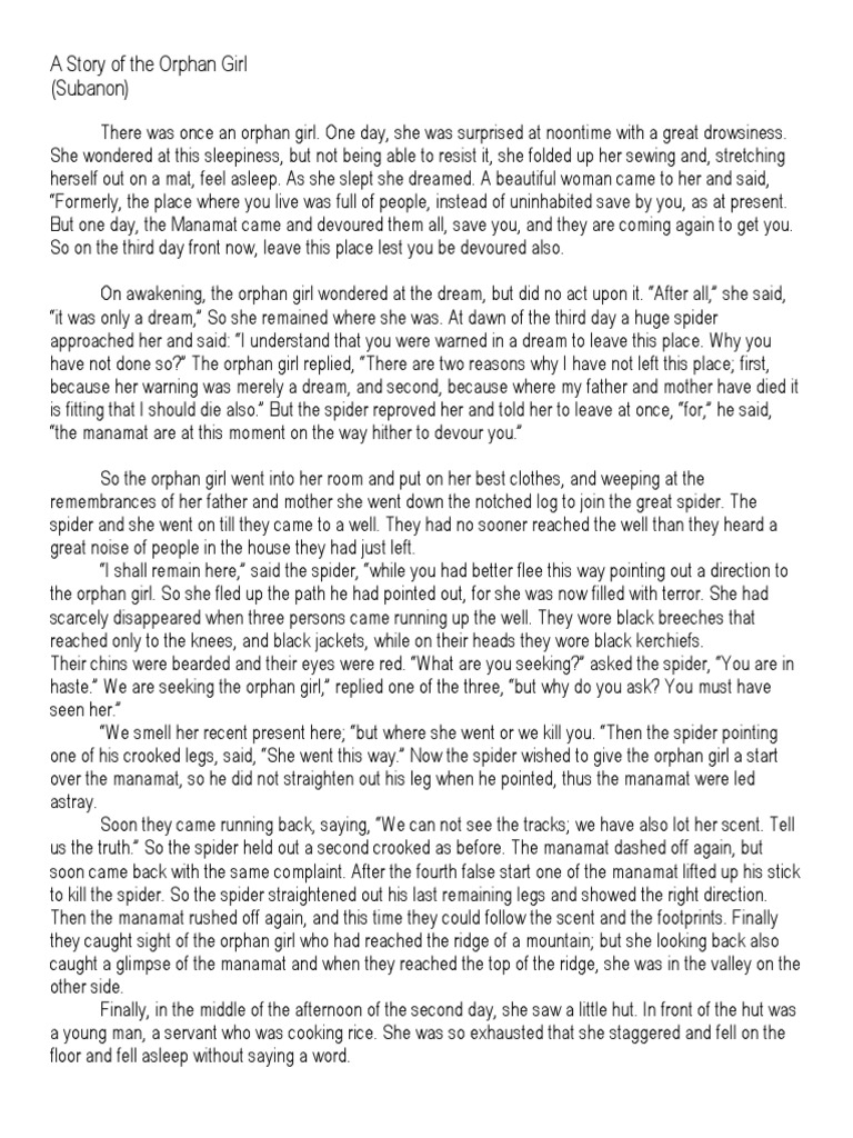 Story of The Orphan Girl | PDF
