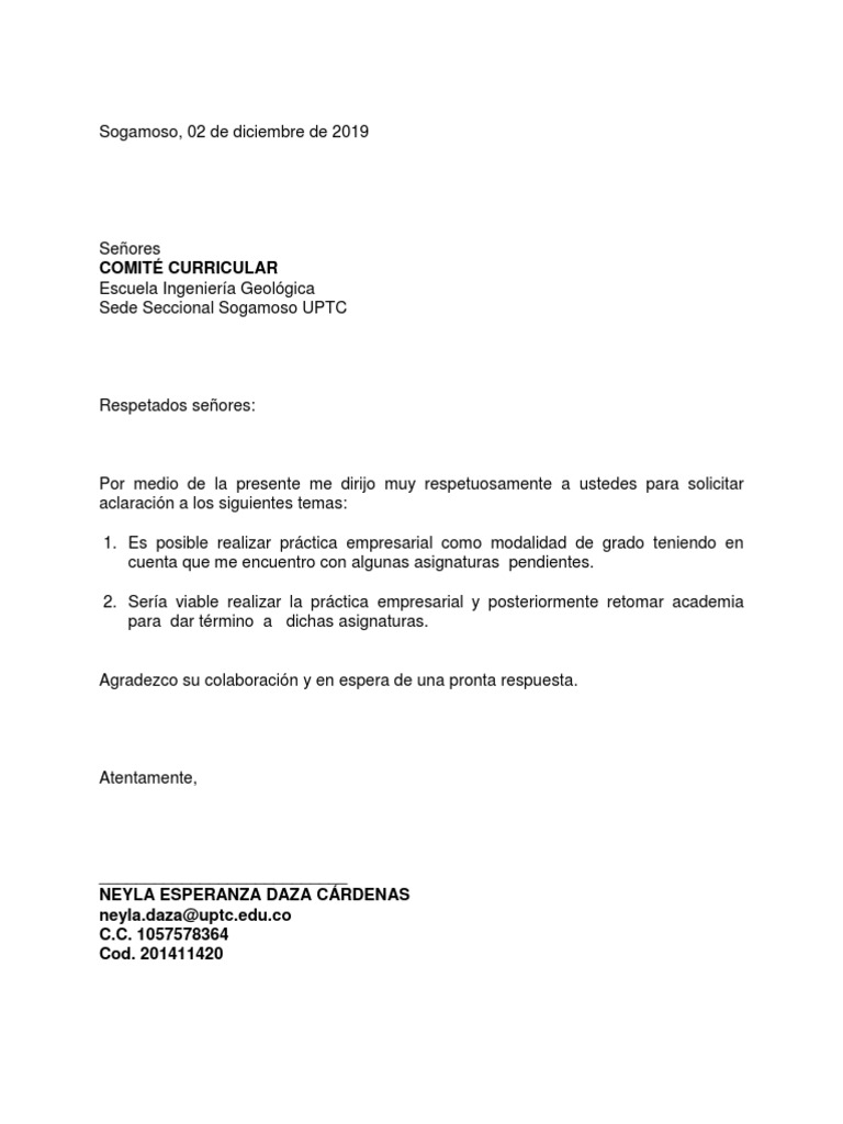 Carta de Comite Curricular | PDF Carta de Comite Curricular | PDF