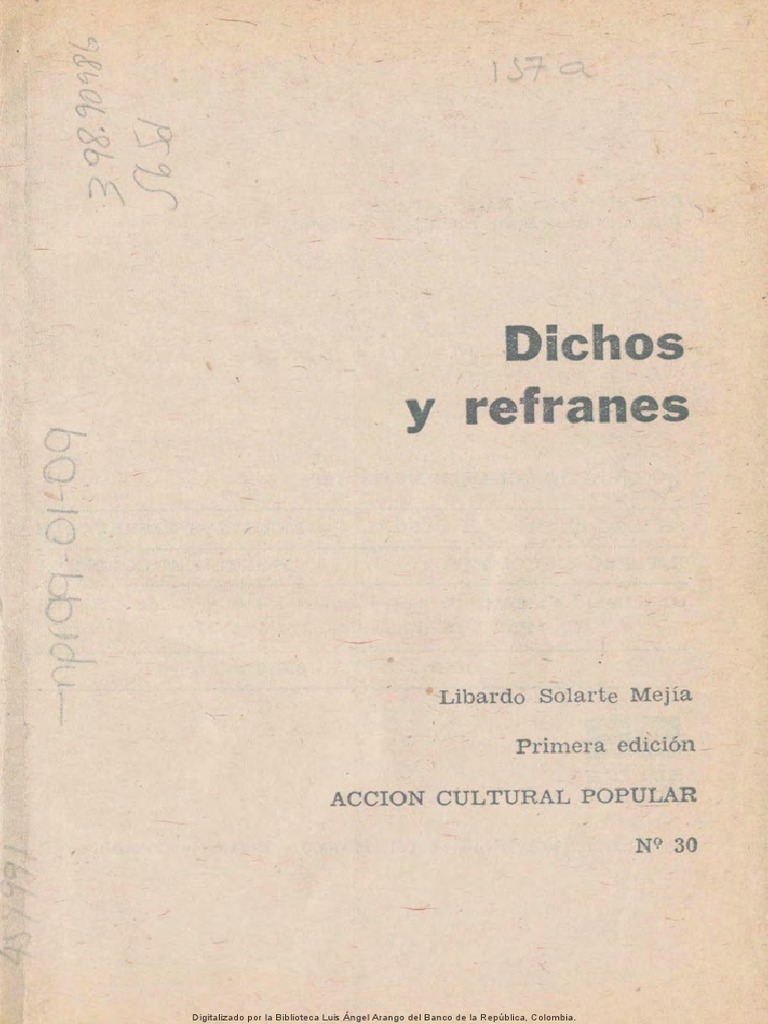 Dichos y Refranes PDF | PDF | Don Quijote | Colombia